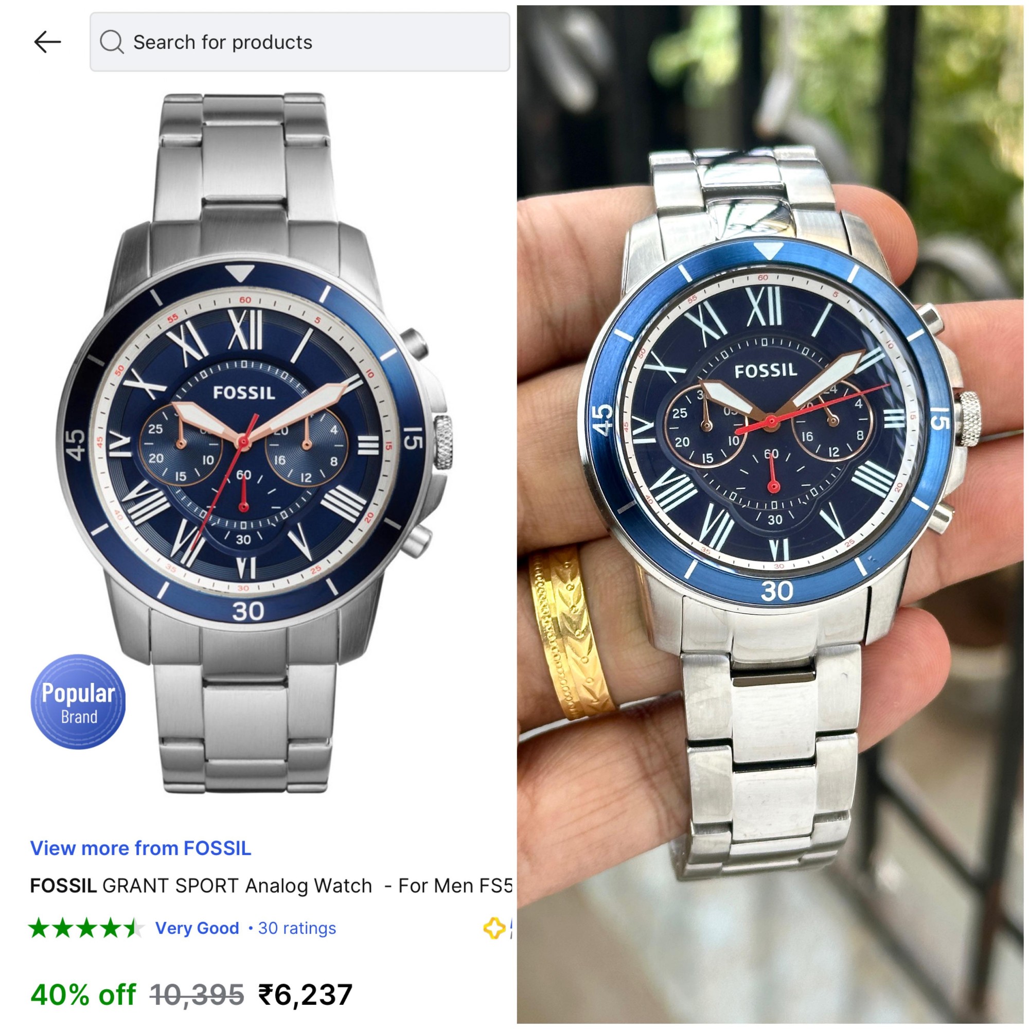 Fossil Grant Sports 7AAA Japan 2899/- – Luxury Hack
